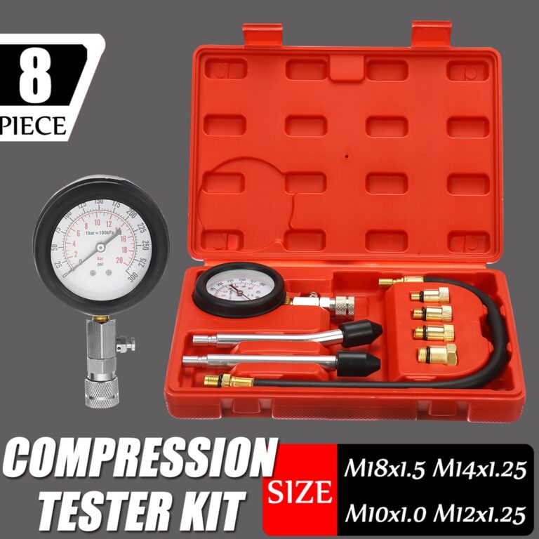 Petrol Engine Pressure Gauge Tester Kit Set Compression Leakage ...