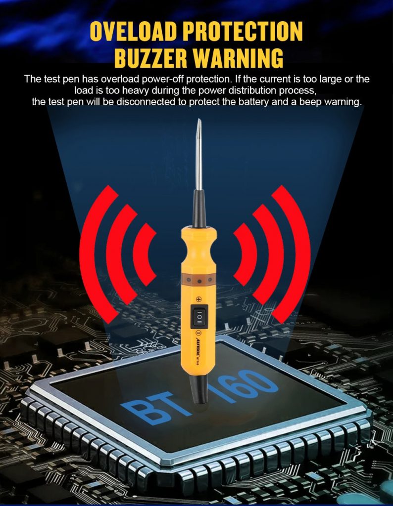 Car Circuit Electrical Tester Power Probe 12-24v Diode Continuous ...